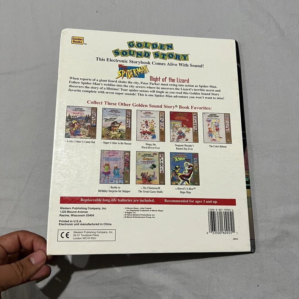 Media | Vtg Golden Books Spiderman Night Of The Lizard Touch N Listen ...